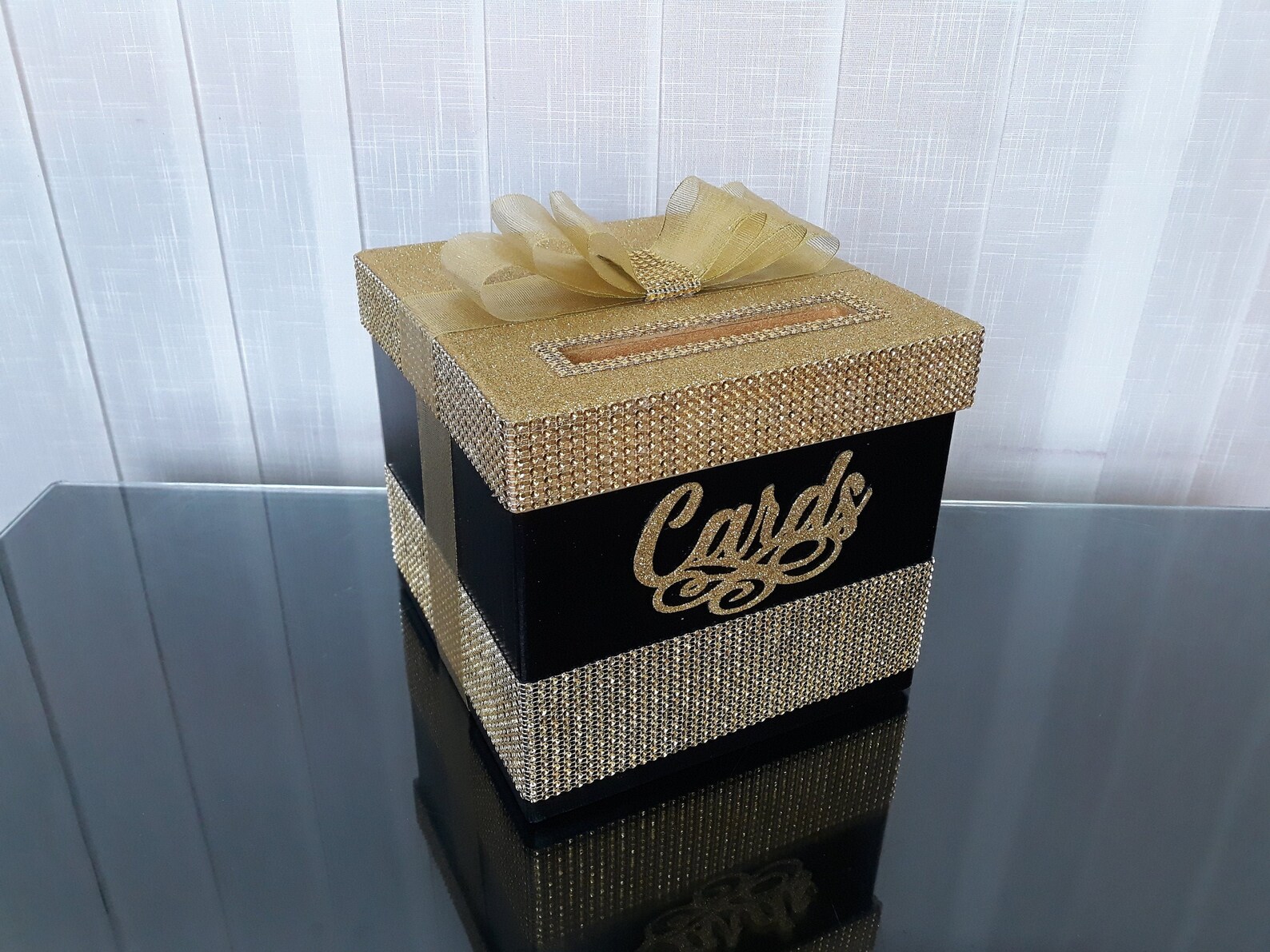 Black Square Card Box Sweet 16 Card Box Wedding - Etsy