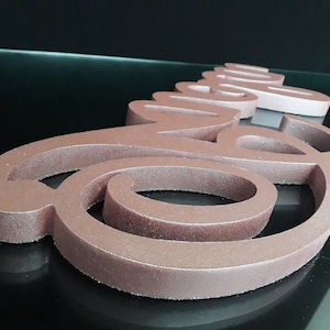 ROSE GOLD Color Custom Name 3D Gold Glitter,styrofoam Name, Foam ...