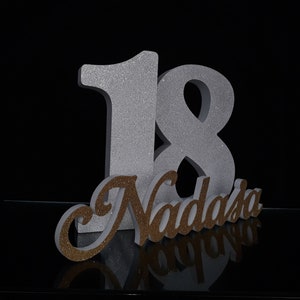 Set Big 3D Name and Two Number From Styrofoam,first Birthday,sign 15 ...