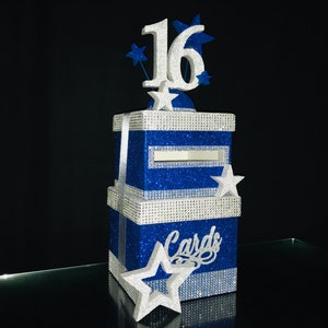 A Two-tier Card Box With Stars, a Two-story Cardbox, a Box for Cards ...