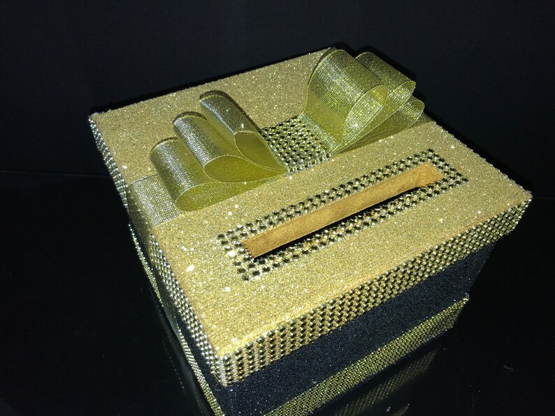 Square Card Box Glitter and Bling for Sweet | Etsy