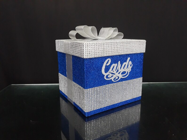 Square Card Box Glitter and Bling for Sweet | Etsy