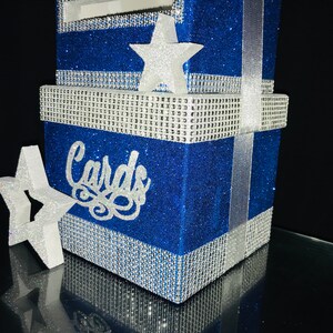 A Two-tier Card Box With Stars, a Two-story Cardbox, a Box for Cards ...