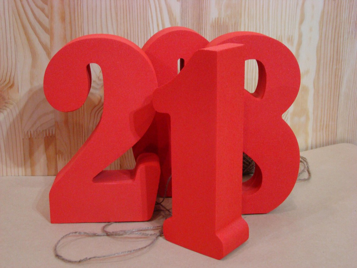2020 Styrofoam Numbers3d Numbers Foamnew Year Decorparty | Etsy