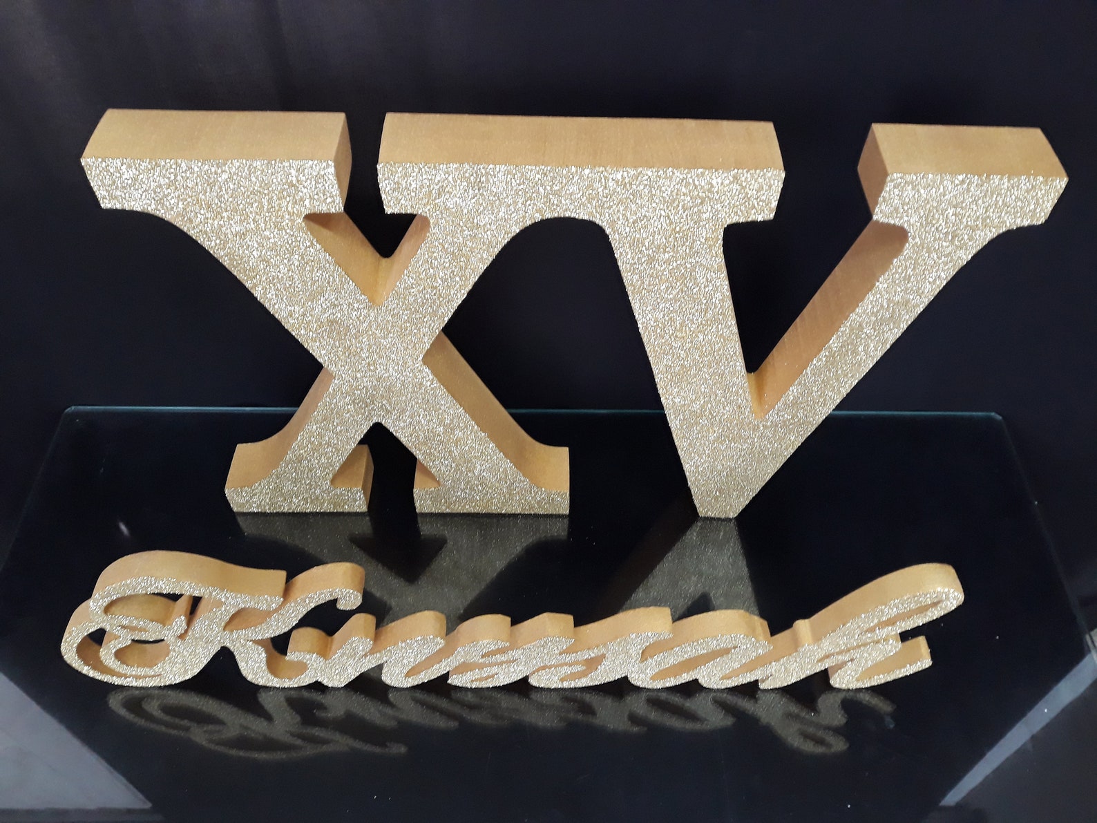 Set for Quinceanera Number 15 Roman and 3D Namesign 12 - Etsy