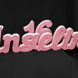 Pink Glitter Custom Name Styrofoam 3D,3D Number,pink Letters Name Age ...