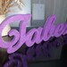 Purple Glitter Custom Name 3D Jabez, Purple Foam Letters Name Age Block ...