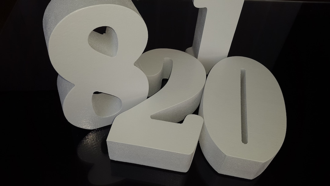 Styrofoam Letters 3D 8", Styrofoam Numbers 8 Inches,large Free Standing ...