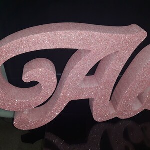 Big Rose Gold 3D Sign 12" Styrofoam Custom Name, Letters Name Age Block ...