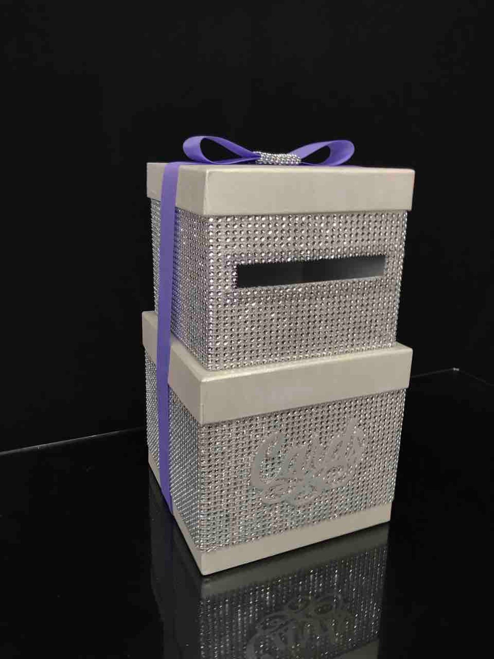 A Two-tier Card Box a Two-story Cardboxa Box for Cards | Etsy