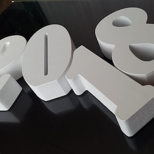 Styrofoam Letters 3D 8", Styrofoam Numbers 8 Inches,large Free Standing ...