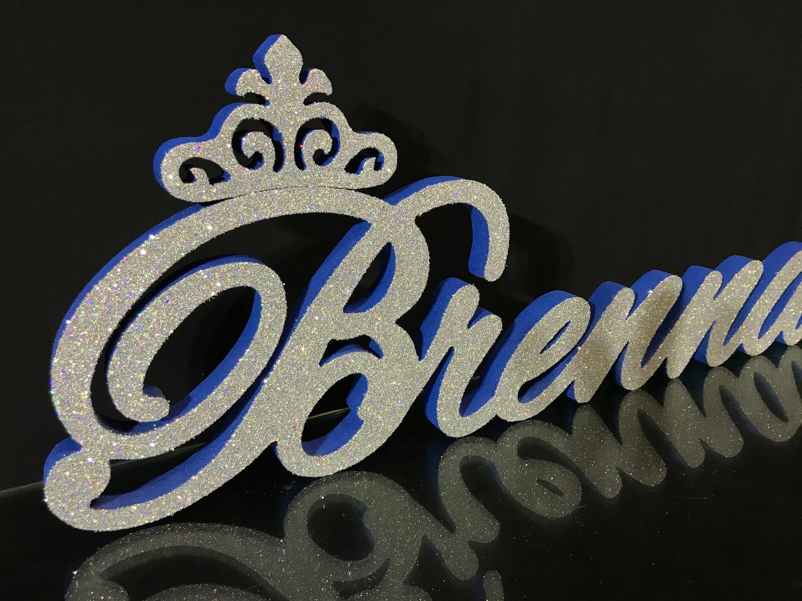 Custom Name 3D Brianna ,foam Letters Name Age Block,3d Name Silver ...