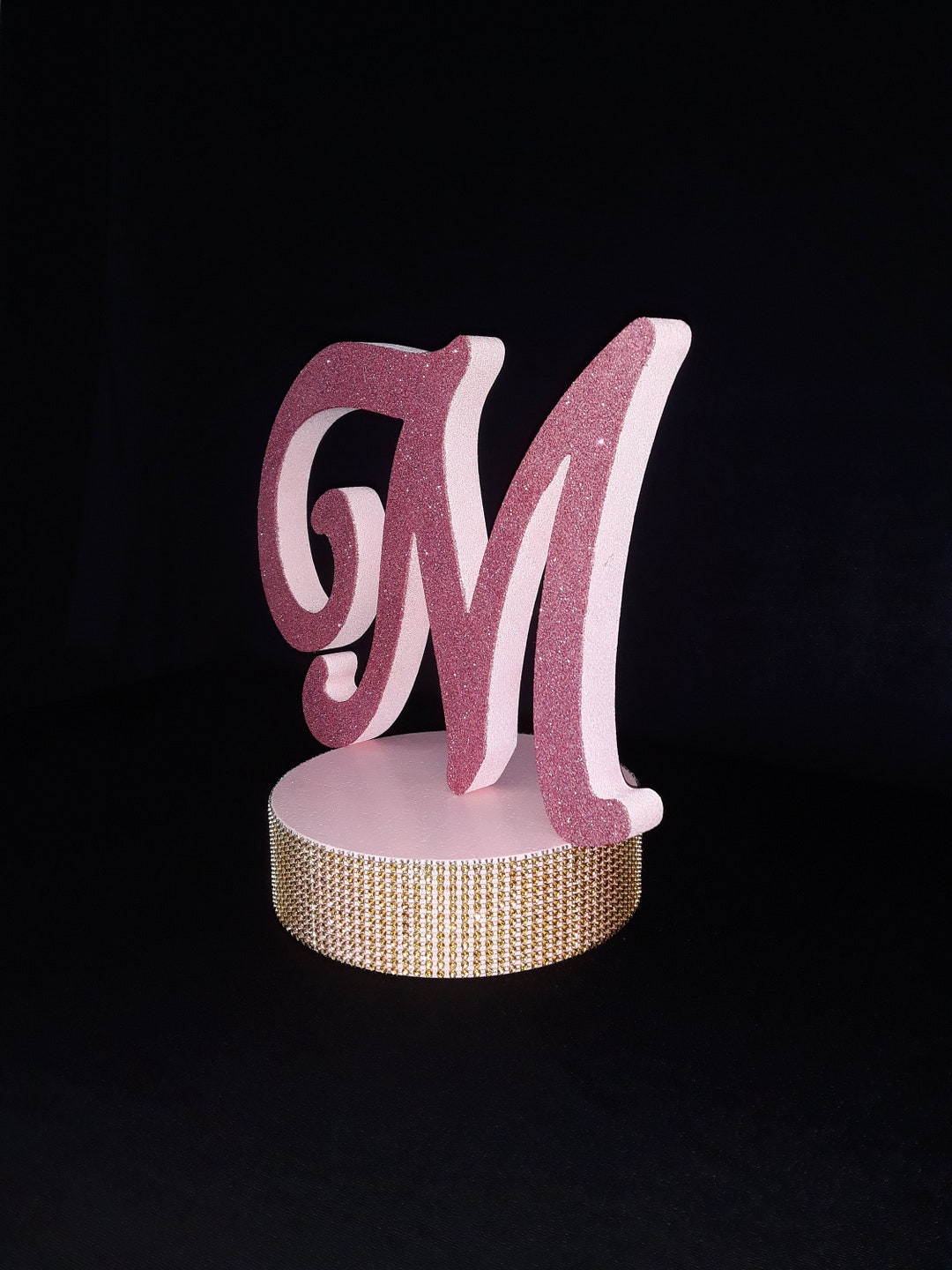 Styrofoam Disc Base 3D 7" and Number Foam Glitter, Baby Shower Decor ...