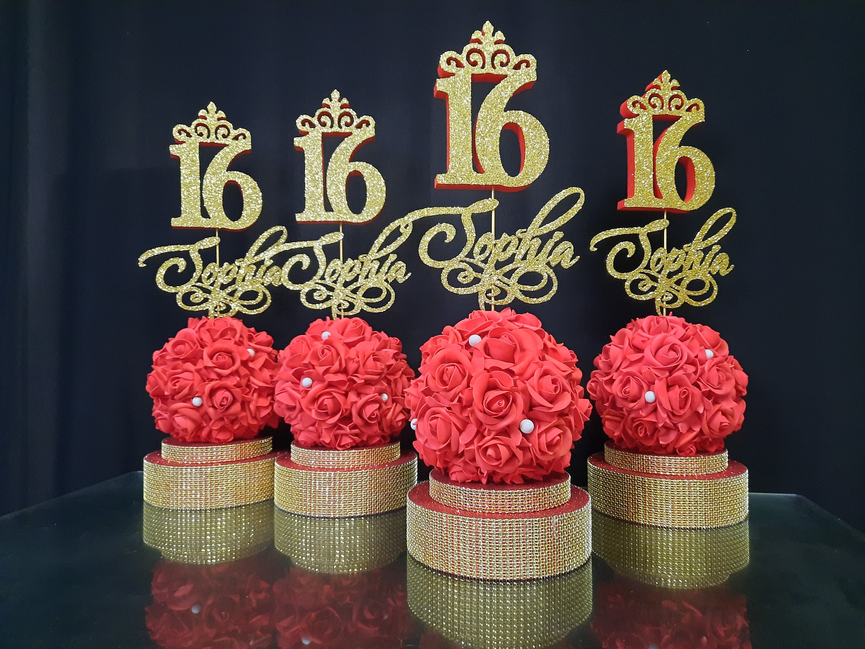 Sweet 16 Masquerade Table Decorations Masquerade Sweet 16