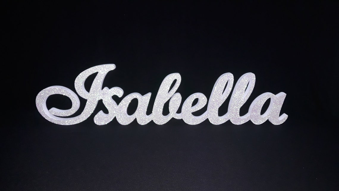 Nombre personalizado 3D Isabella glitter letras de espuma - Etsy España