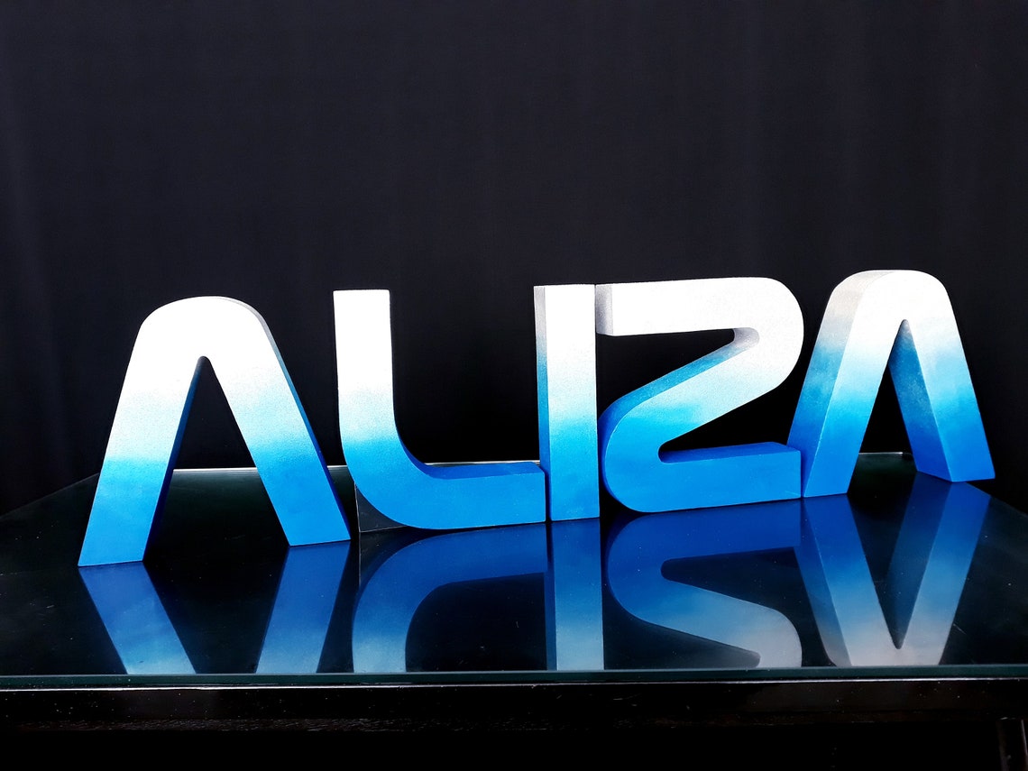 3D Styrofoam Letters 8 Inches Gradient Shading From Royal Blue | Etsy