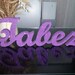 Purple Glitter Custom Name 3D Jabez, Purple Foam Letters Name Age Block ...