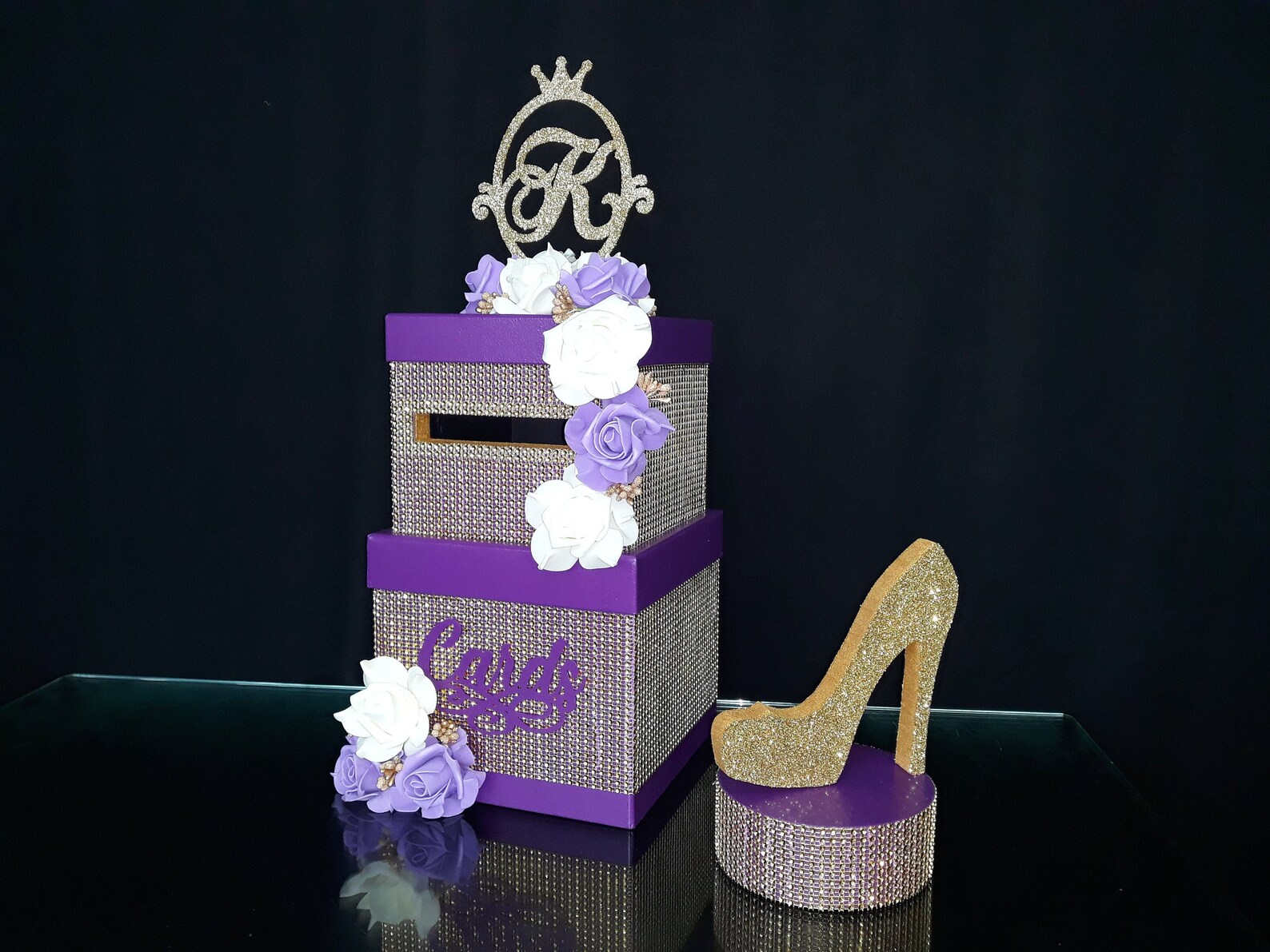 Cardbox Sweet 16 Birthday Card Boxpurple Cardscards Wedding - Etsy