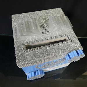 Llight Blue Card Box With Snowflakes, Cardbox Winter, Box for Cards ...