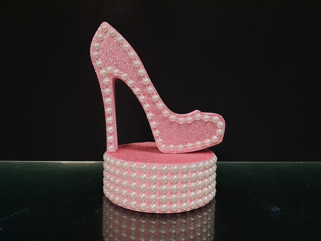 Pearl Shoes,decor Centerpiece Shoe on Stand,shoe Central Decor,central ...