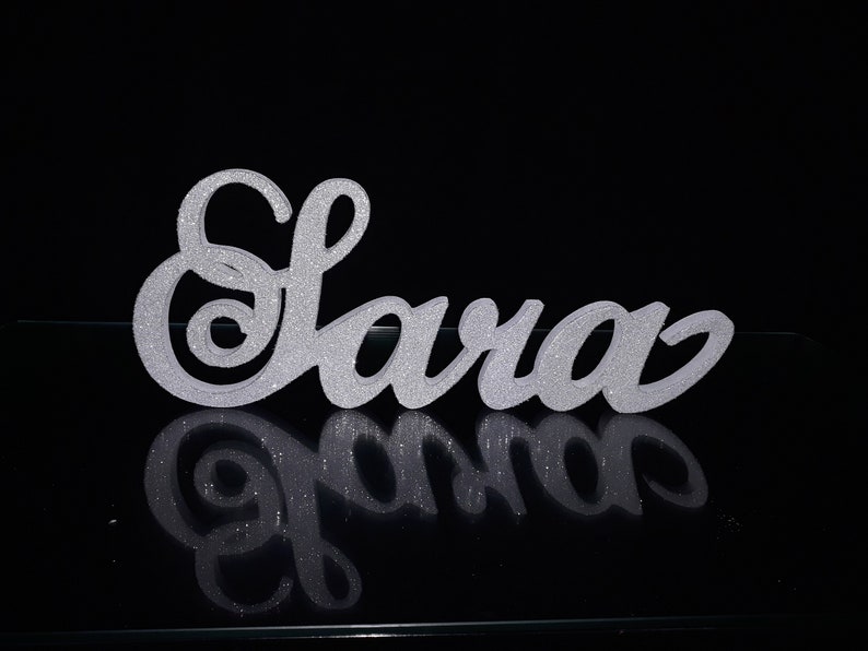 White Color Custom Name 3D Sara Glitterfoam Letters Name Age - Etsy