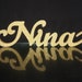 Gold Color Custom Name 3D Nina Gold Glitter,foam Letters Name Block,3d ...