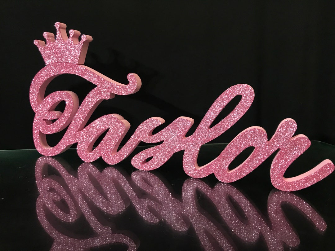 Pink Glitter Custom Name 3D Taylor,bat Mitzvah Pink Foam Letters Name ...