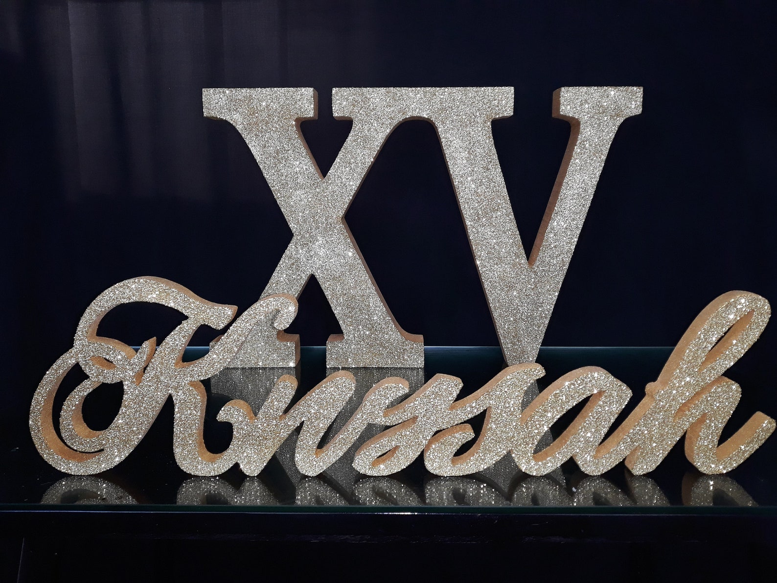 Set for Quinceanera Number 15 Roman and 3D Namesign 12 - Etsy