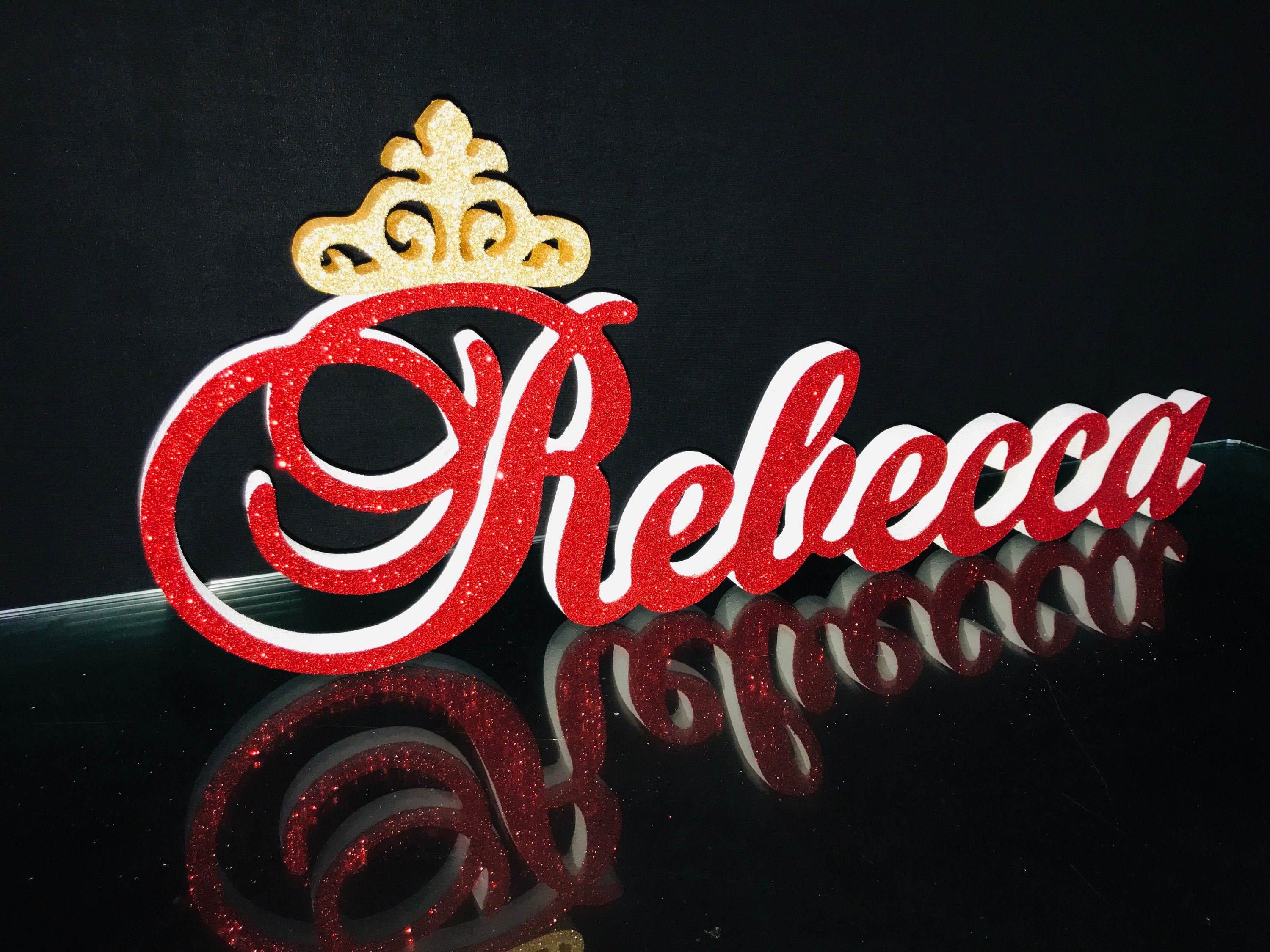 The Name Rebecca In Glitter