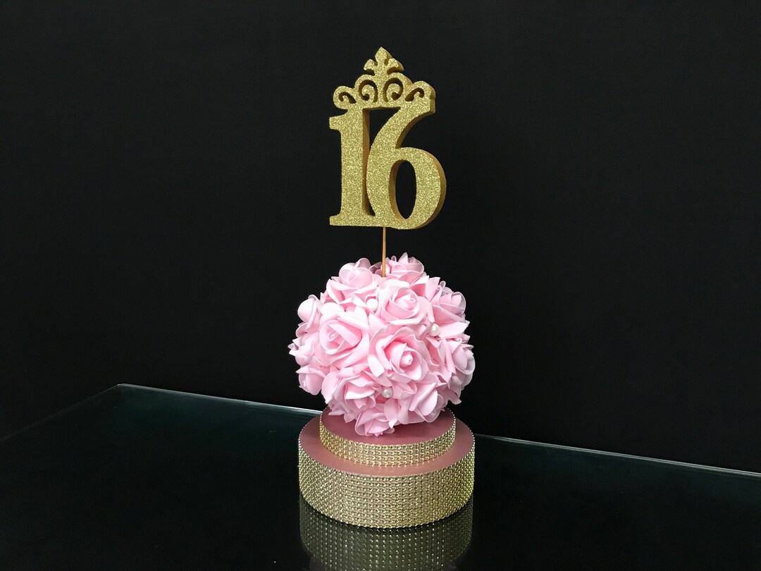 Centerpiece Ball of Roses on Stand Sweet 16,central Decor,central ...