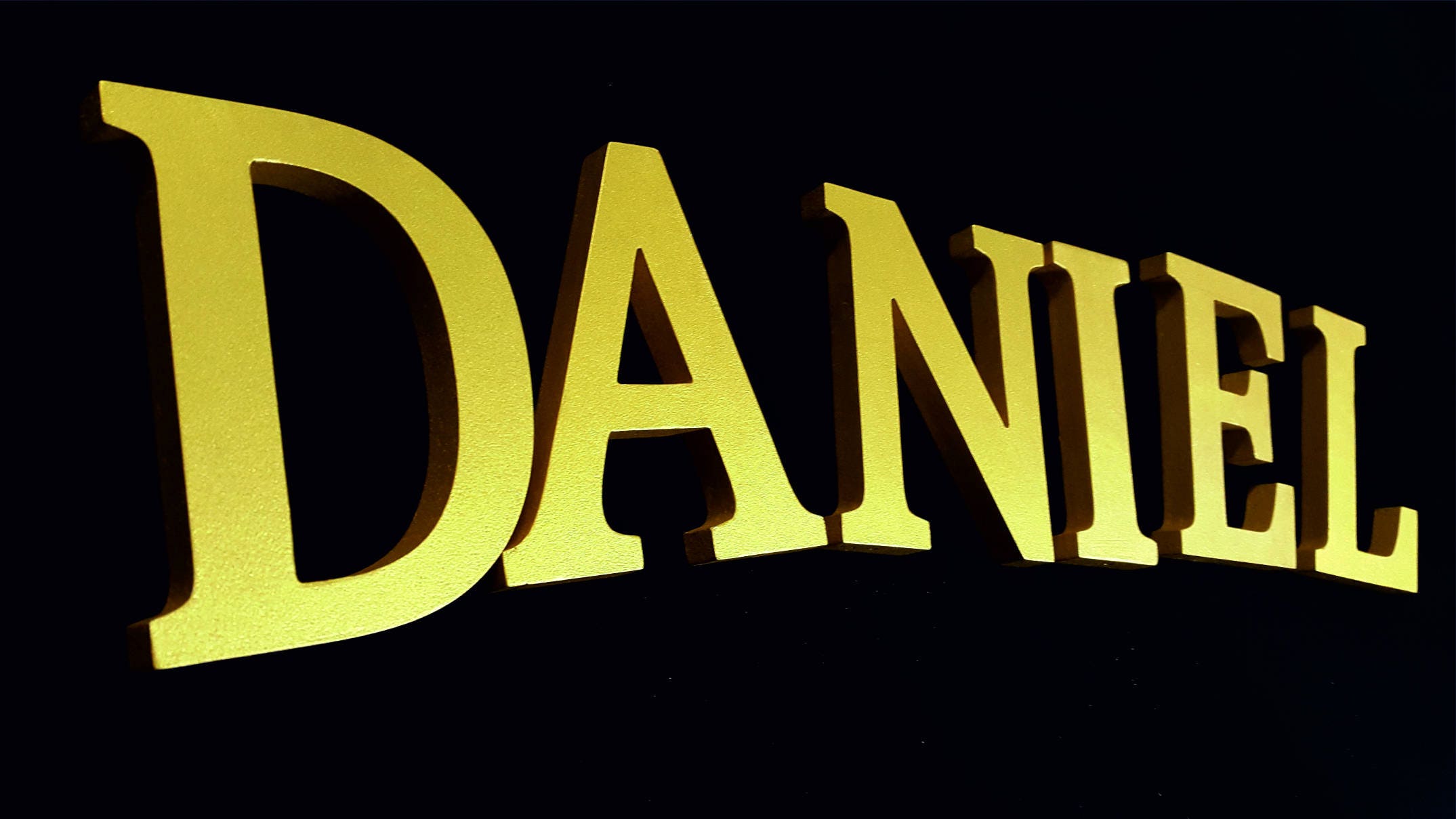 Gold Glitter Custom Name 3dgold Daniel Letters Name Age - Etsy
