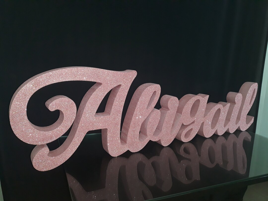 Big Rose Gold 3D Sign 12" Styrofoam Custom Name, Letters Name Age Block ...