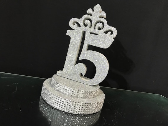 Centerpiece Number 15 on Stand central Decor Fifteencentral - Etsy