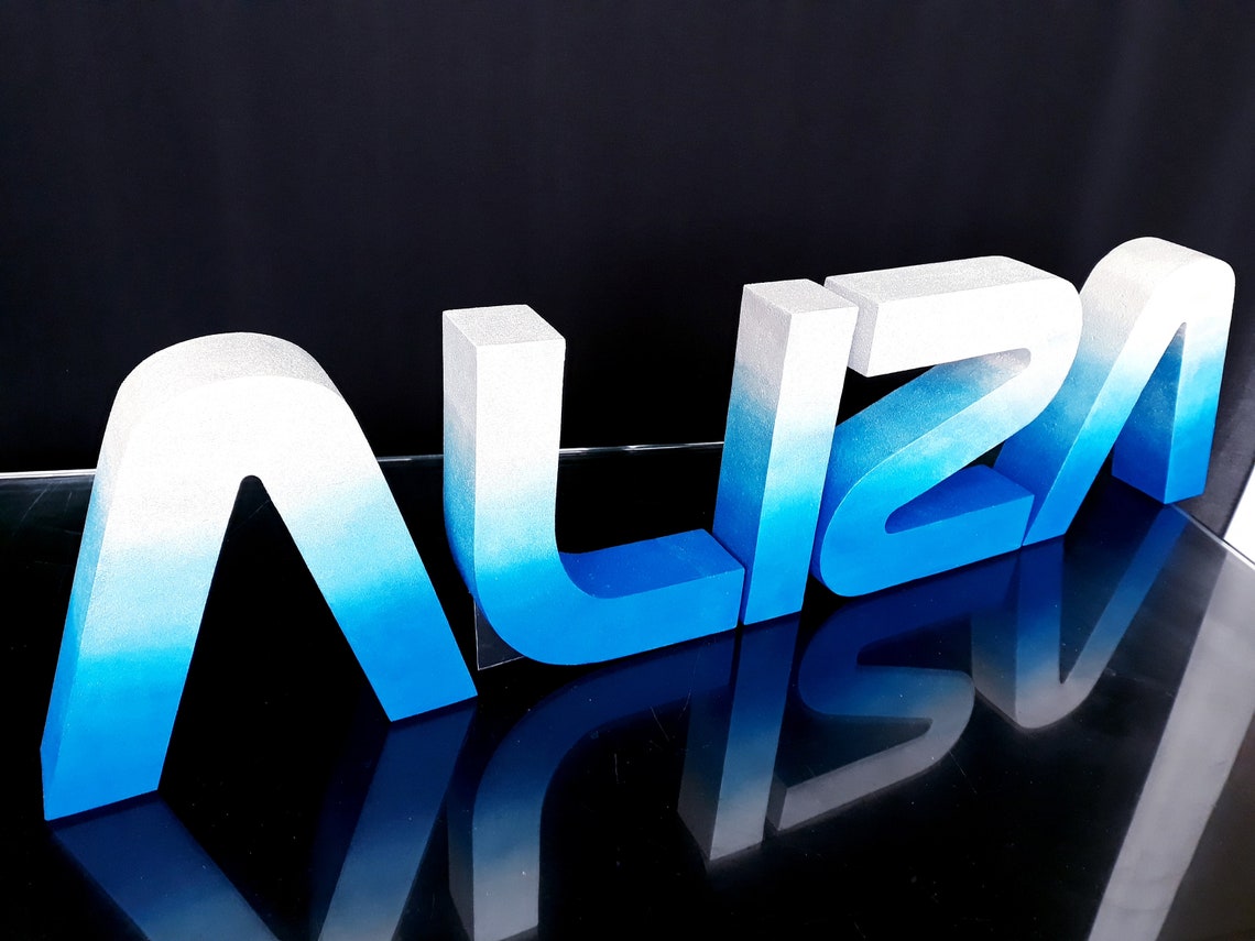 3D Styrofoam Letters 8 Inches Gradient Shading From Royal Blue - Etsy