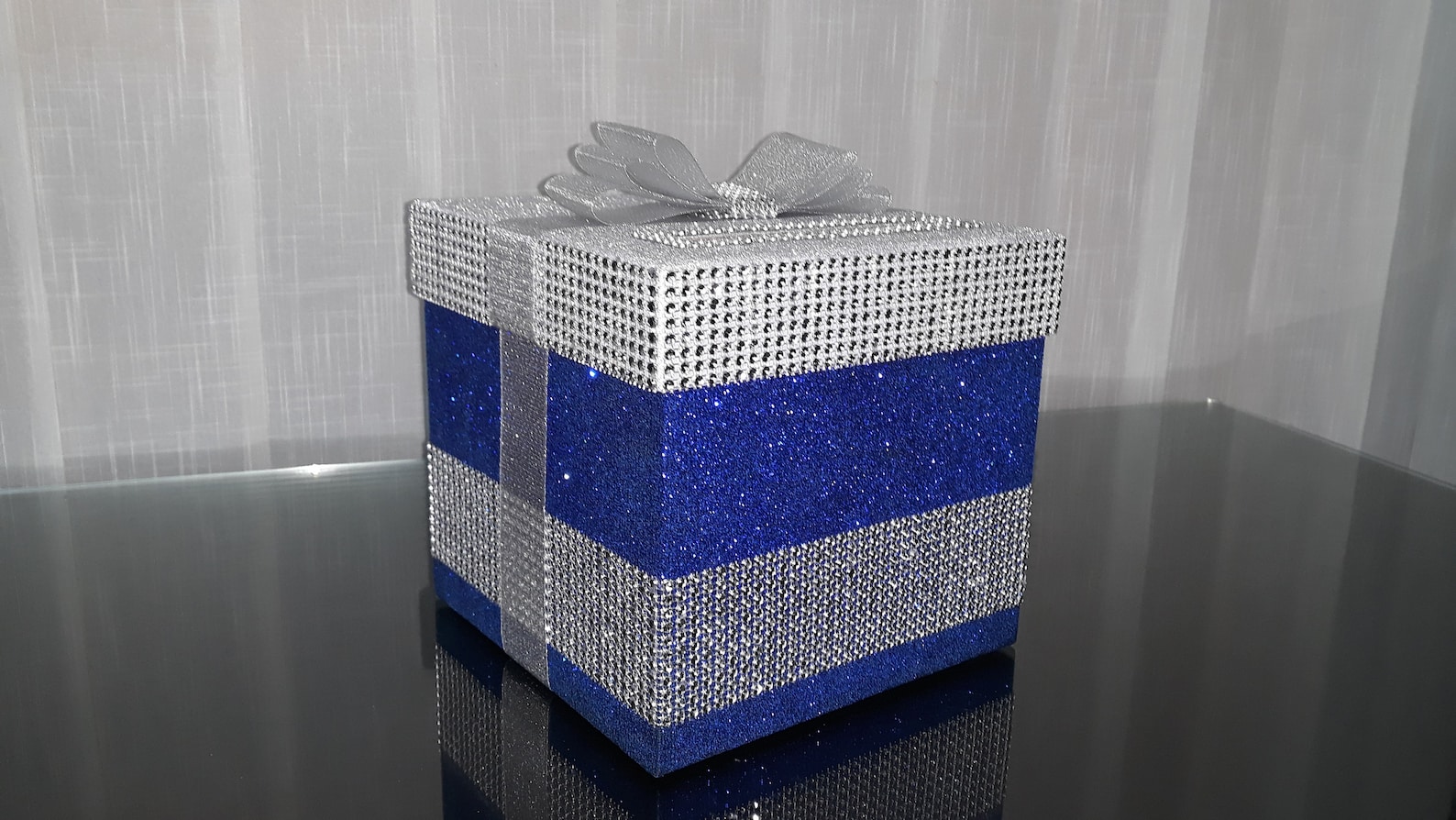 Square Card Box Glitter and Bling for Sweet | Etsy