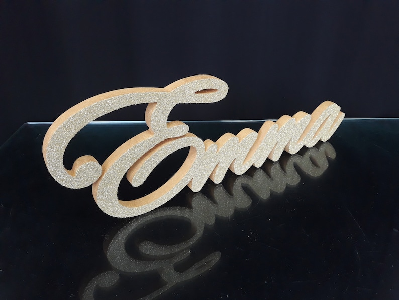 Gold Glitter Custom Name 3D Foamgold Letters Name - Etsy