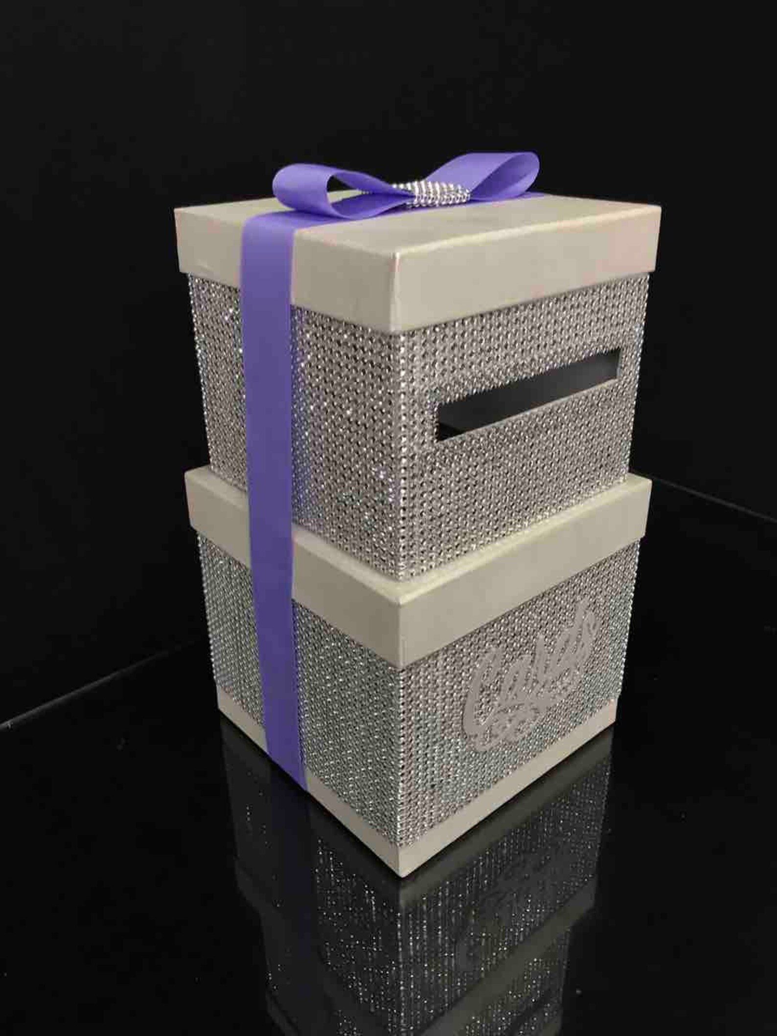 A Two-tier Card Box a Two-story Cardboxa Box for Cards | Etsy