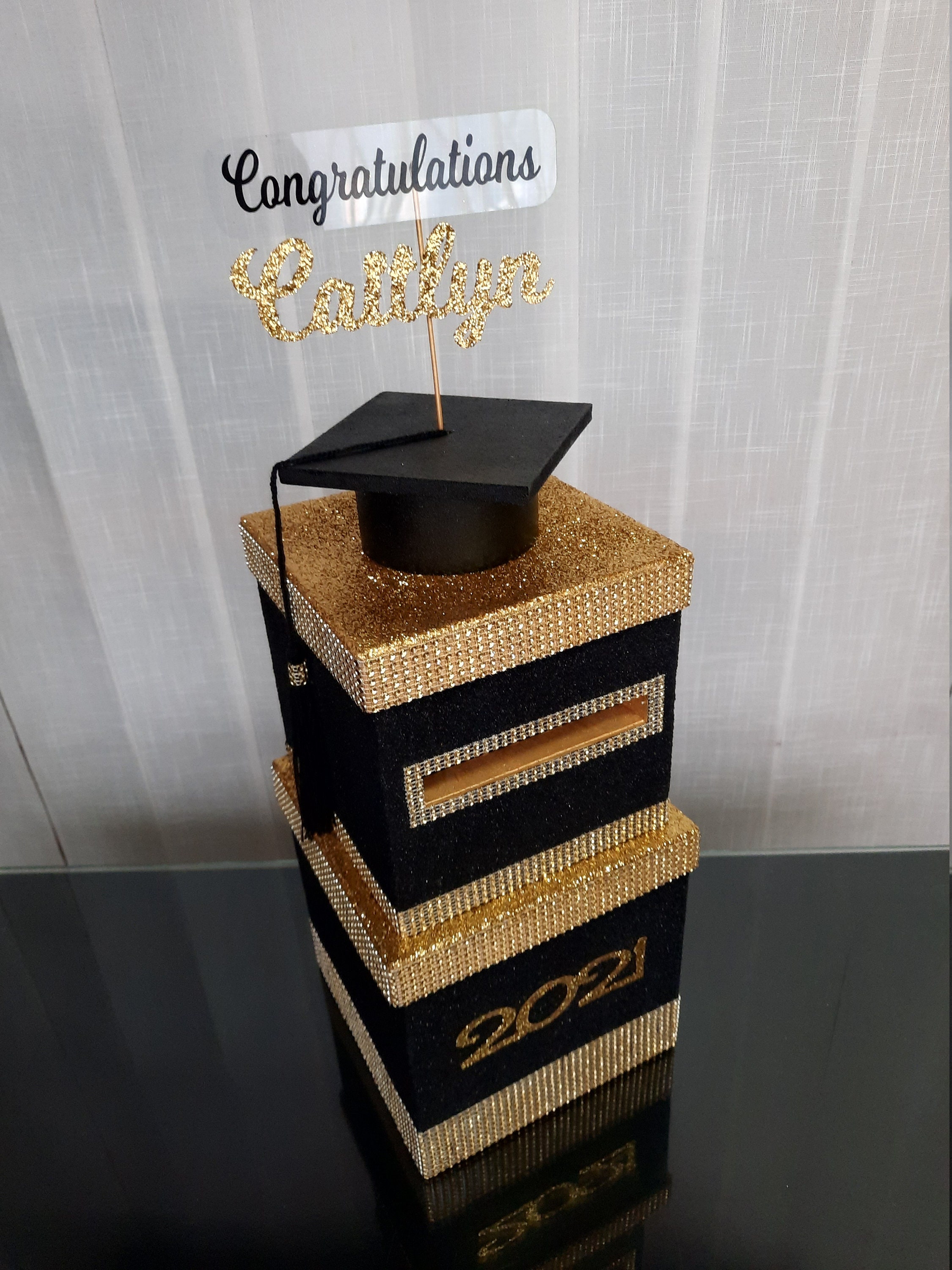 Graduation Card Box Cardbox Black Graduation | Etsy