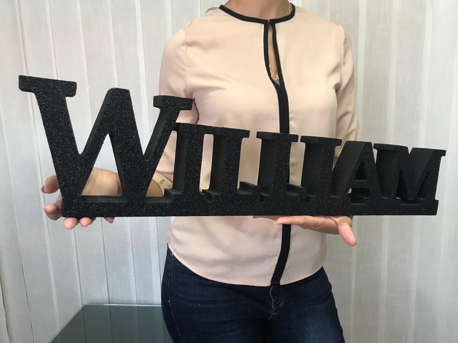 Custom Name 3D Sign black Styrofoam Lettersname Block 3D - Etsy