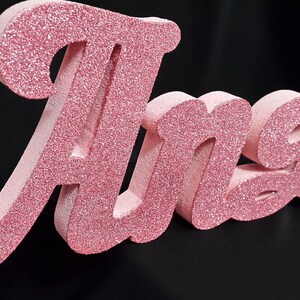 Pink Glitter Custom Name Styrofoam 3D,3D Number,pink Letters Name Age ...
