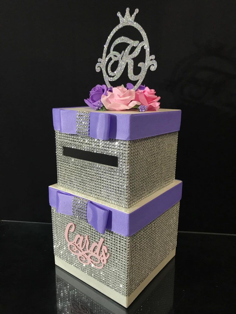 A Two-tier Card Box With Rose, a Two-story Cardbox, a Box for Cards ...