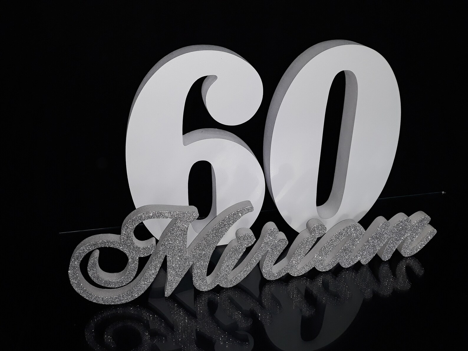 60 Signset Big 3D Name Two Number From Styrofoamfirst - Etsy