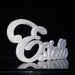 White Color Custom Name 3D White Glitter,styrofoam Name, Foam Letters ...