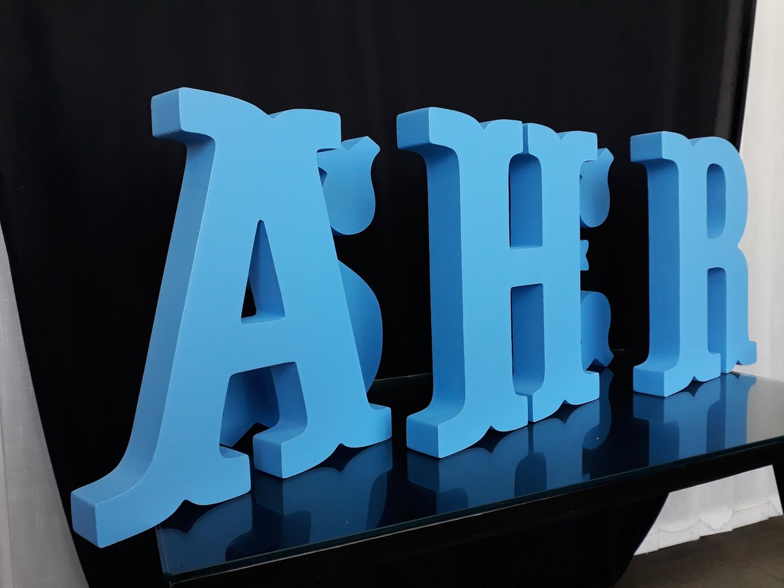 Light blue styrofoam letters custom 3D 15numbers 15 | Etsy