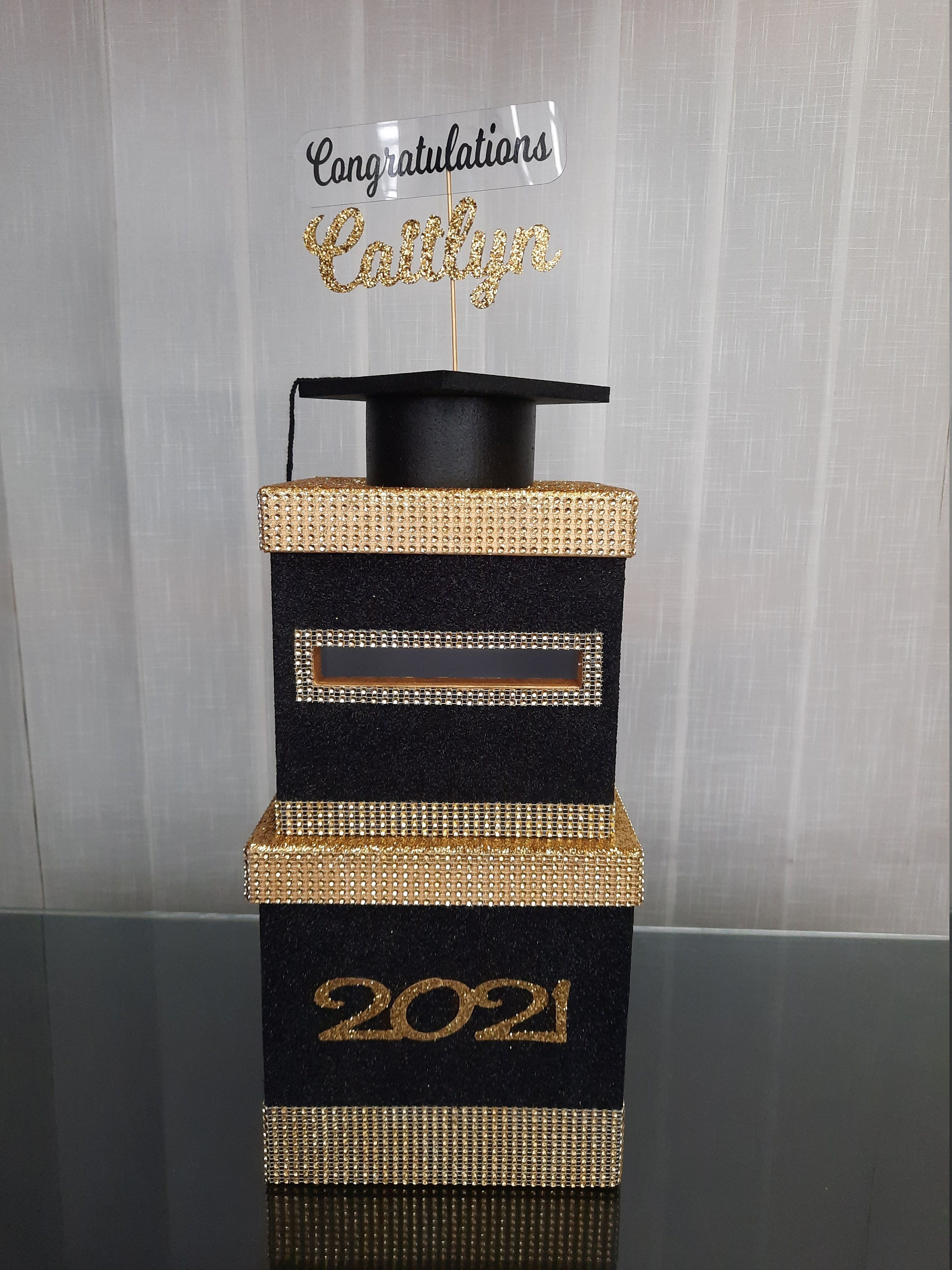 Graduation Card Box Cardbox Black Graduation | Etsy