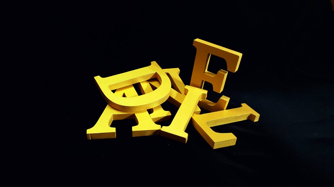 Gold Glitter Custom Name 3dgold Daniel Letters Name Age - Etsy