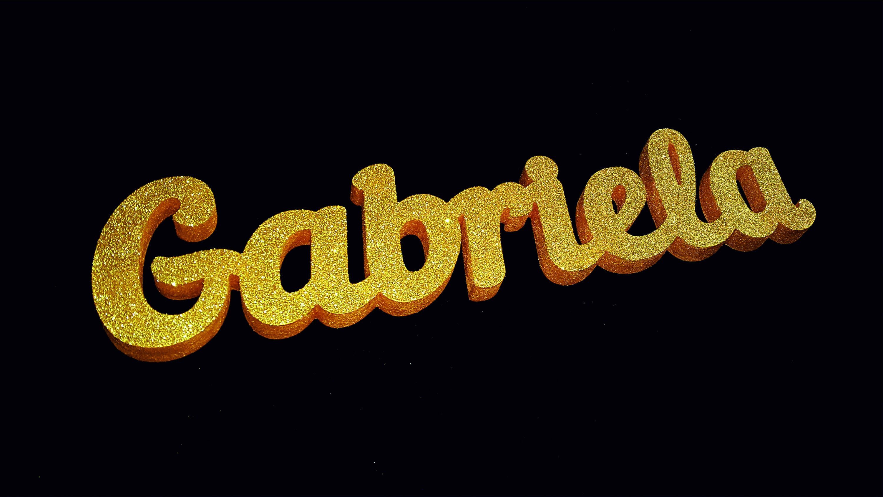 The Name Gabrielle In Glitter