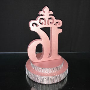 Centerpiece Number 16 on Stand Rose Gold,central Decor, Central Element ...
