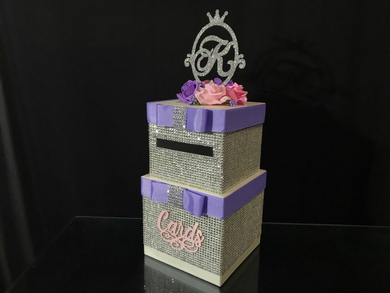 A Two-tier Card Box With Rose, a Two-story Cardbox, a Box for Cards ...