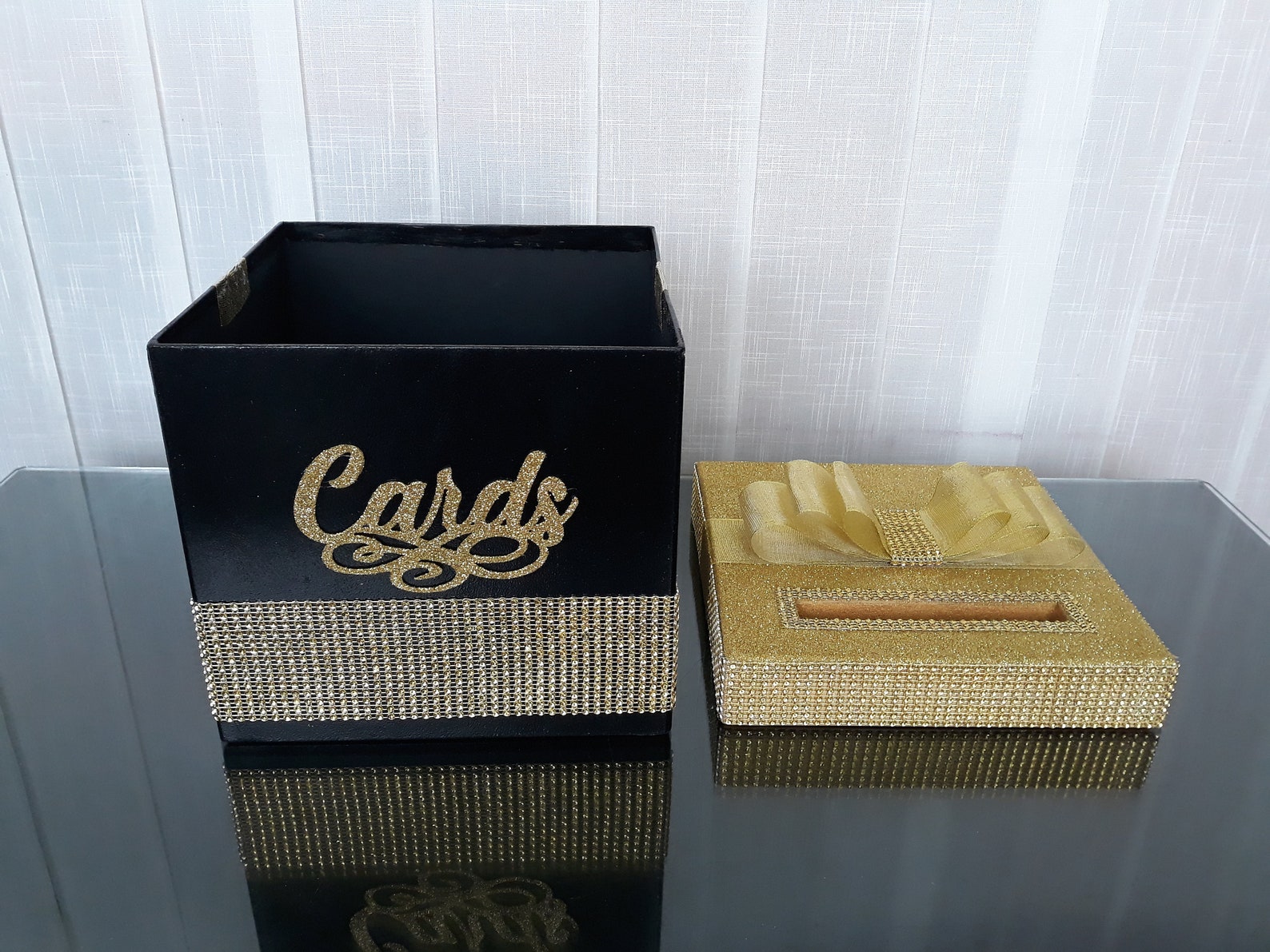 Black Square Card Box Sweet 16 Card Box Wedding - Etsy